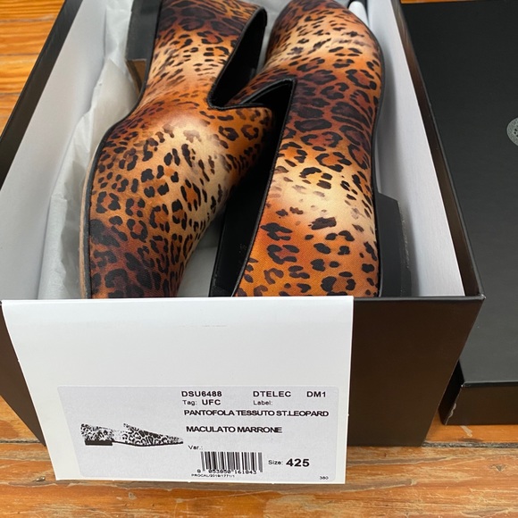 Versace | Shoes | Versace Mens Leopard Loafers Shoe Size 95 | Poshmark